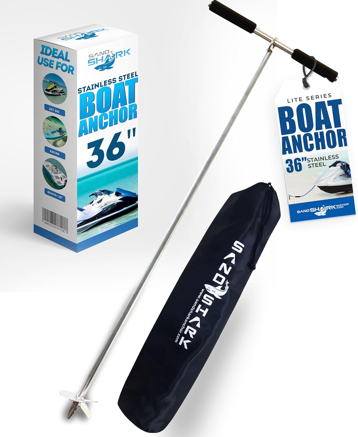 Lite 36 Anchor – Reliable, Portable Anchor for Boats and Pontoons - In – Sand Shark Anchor