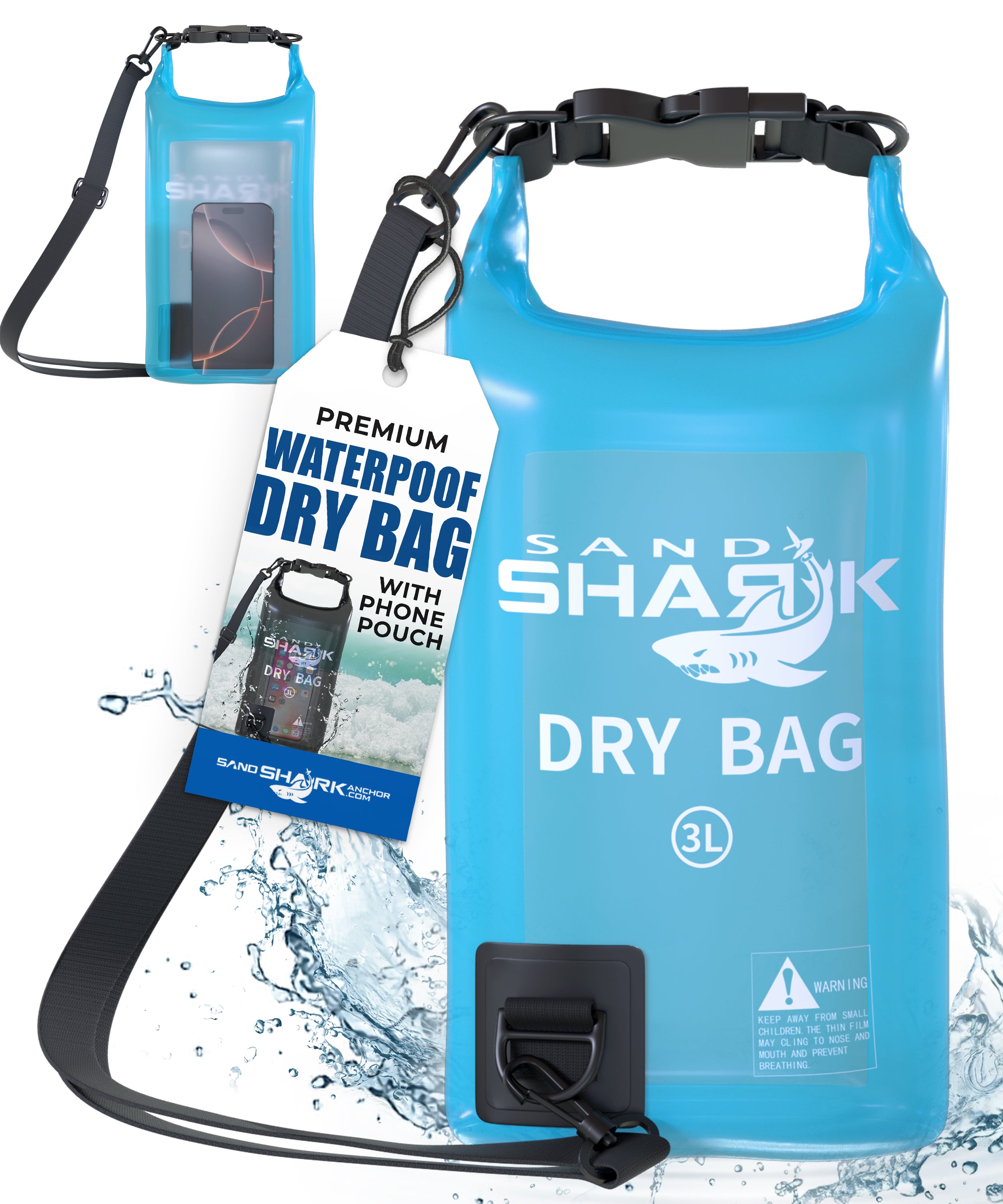 SandShark Anchor 3L Waterproof Dry Bag – Compact & Durable – Sand Shark ...